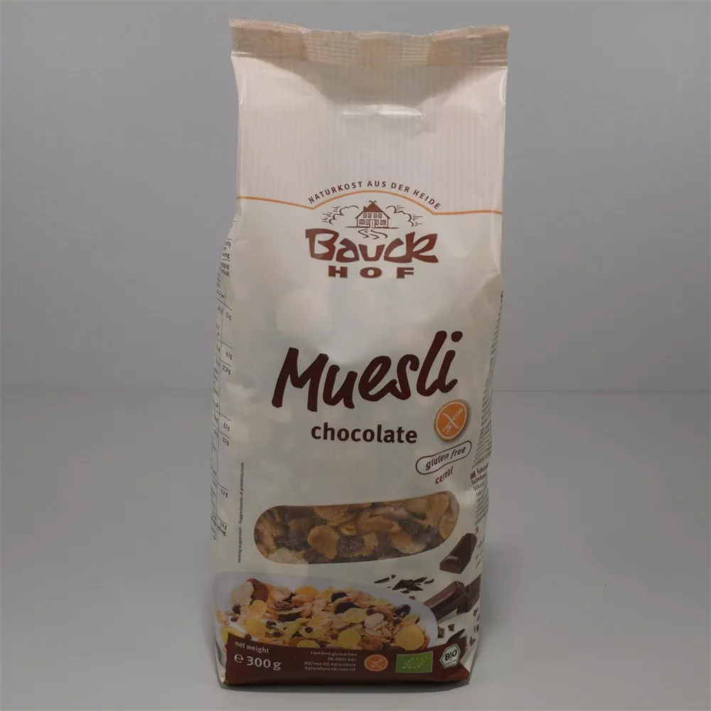 Bauck Hof bio gluténmentes müzli étcsokis 300 g - Egészséges